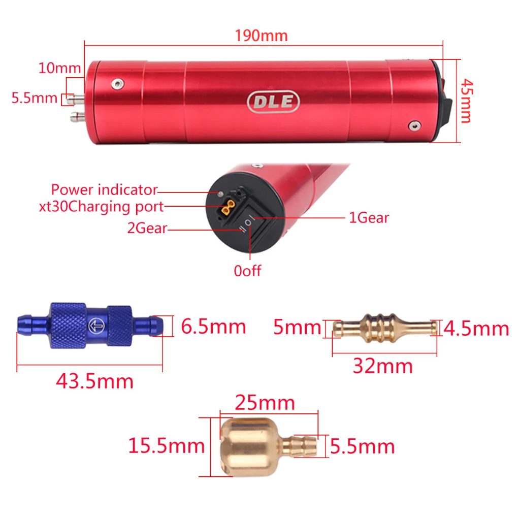 DLE Rechargeable Electric Fuel Pump - 2L/m Flow Rate - Airmobi UAV