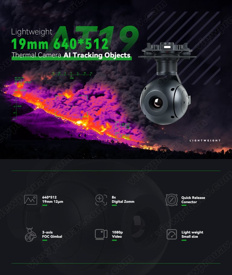 กล้องถ่ายภาพความร้อนแบบติดตามวัตถุด้วย AI 19 มม. รุ่น AT19 - Airmobi UAV
