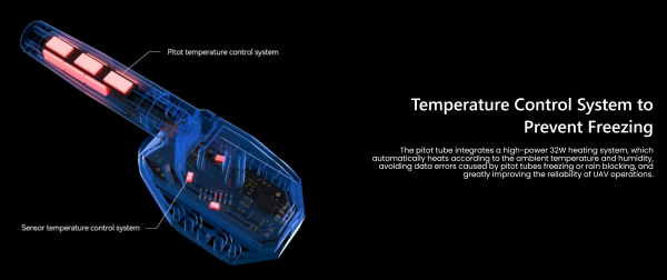 SKYE 2 DroneCAN Intelligent De-icing & Rainproof Airspeed Sensor ...