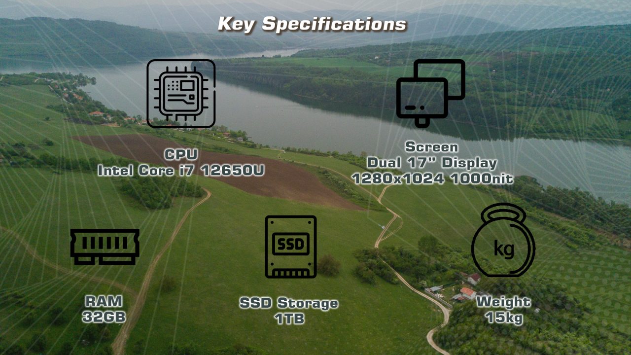 Наземна станція управління БПЛА з подвійним екраном T50 - БПЛА Airmobi